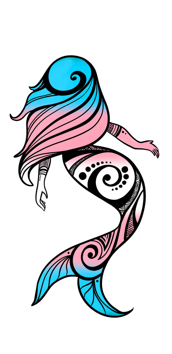 Pride Mermaid - trans – Sunfeather Studio