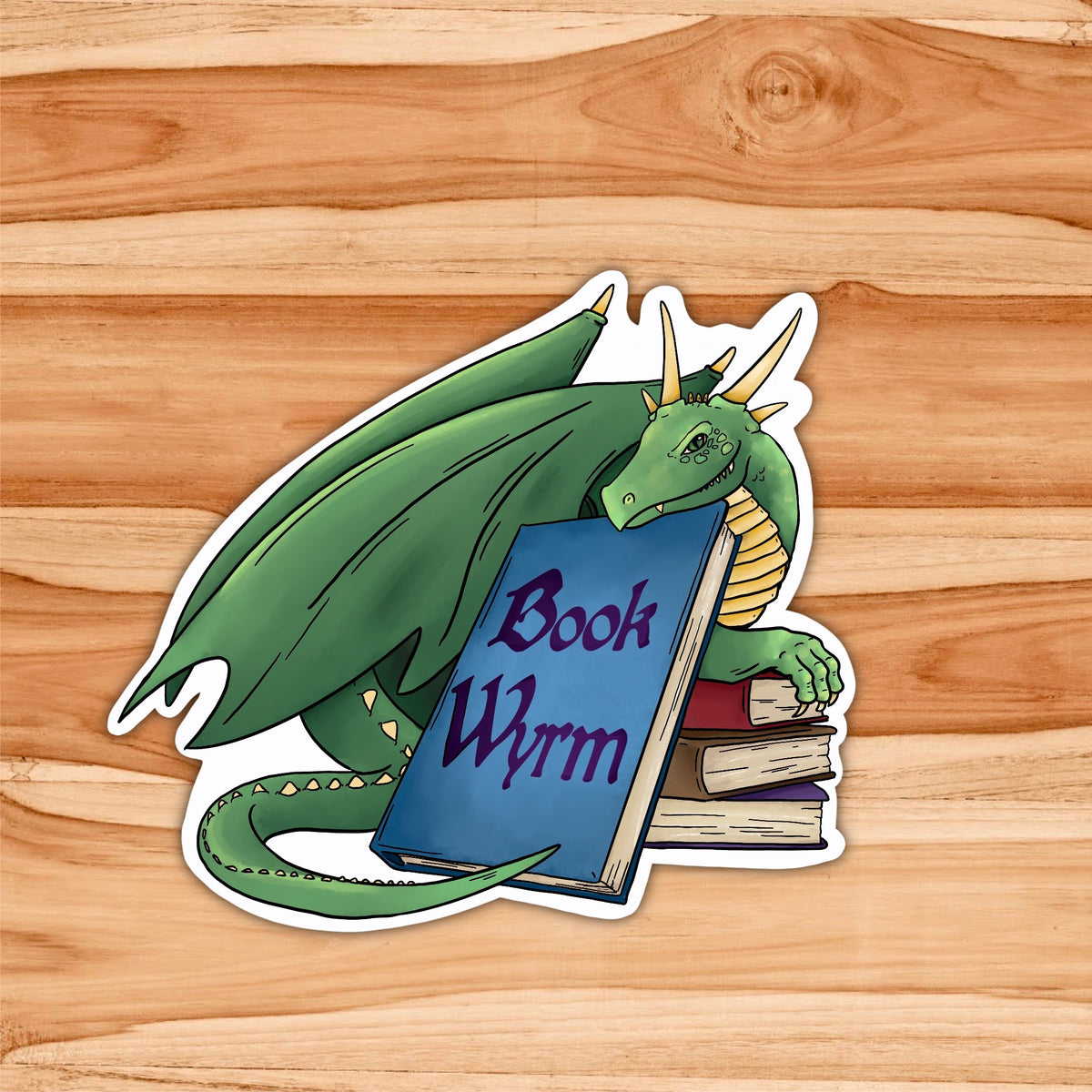 Book Wyrm Sticker – Sunfeather Studio