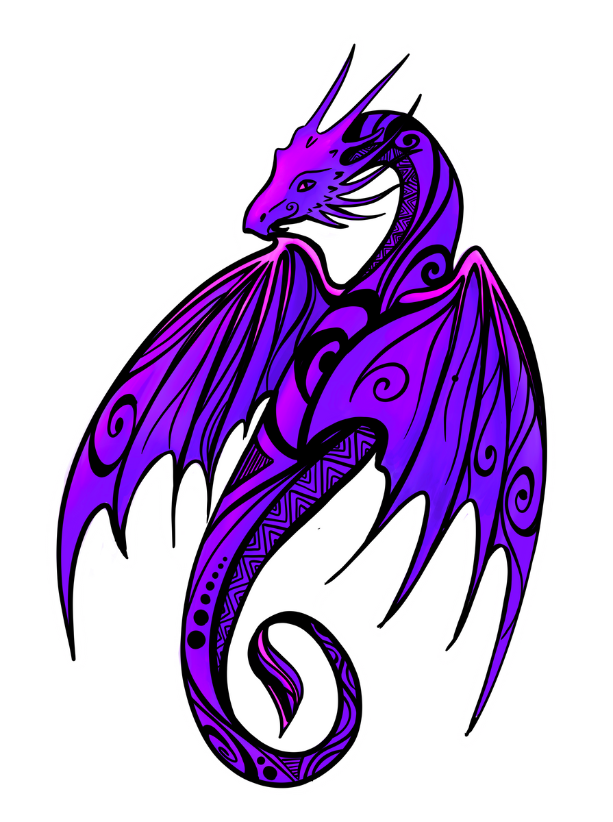 Spirit of the Dragon Sticker (Purple) – Sunfeather Studio