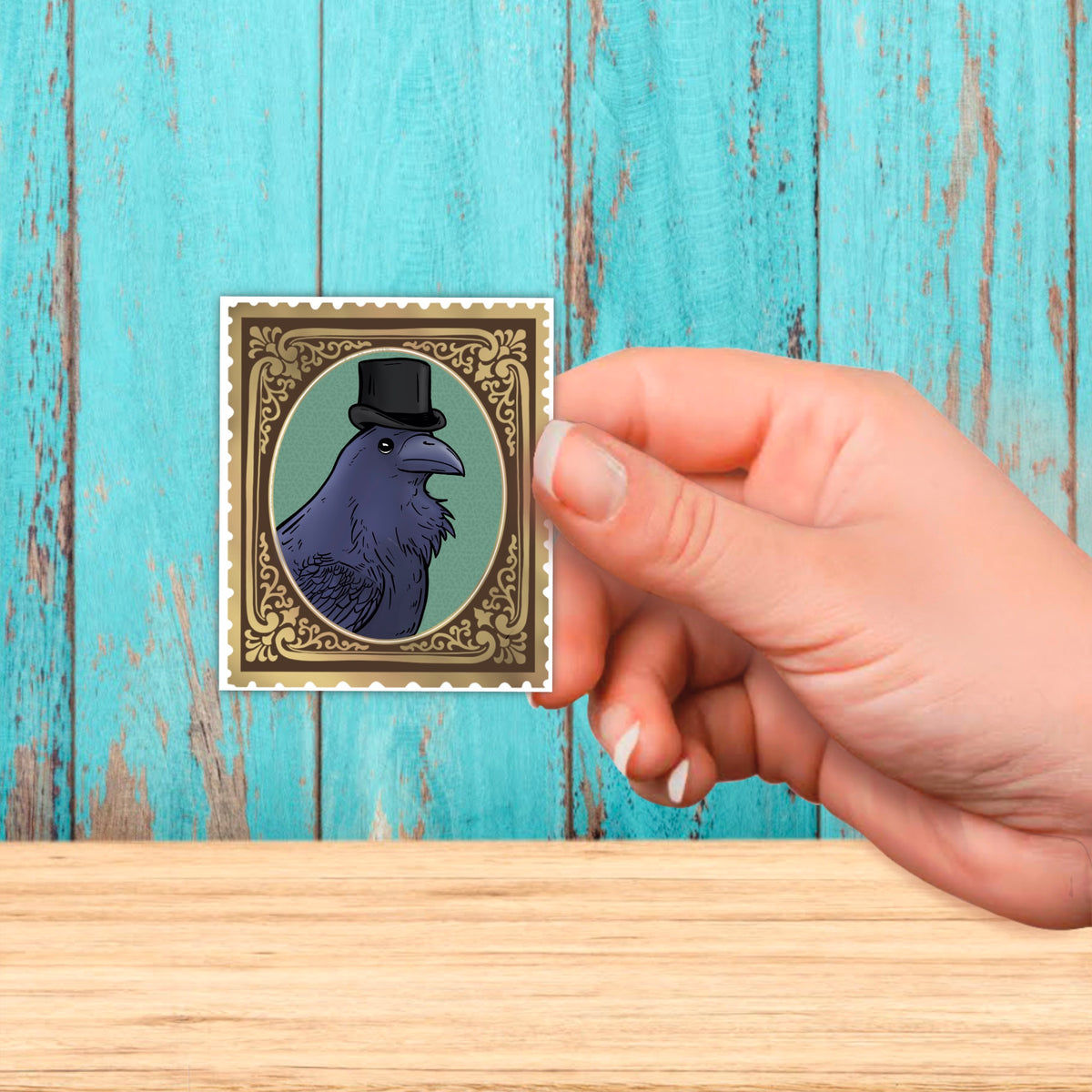 Gentleman Crow Sticker – Sunfeather Studio